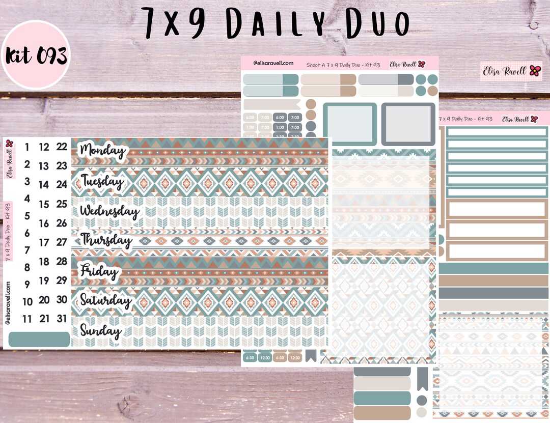 7x9 Daily Duo Stickers, Native American, Tribal, Aztec, December ...