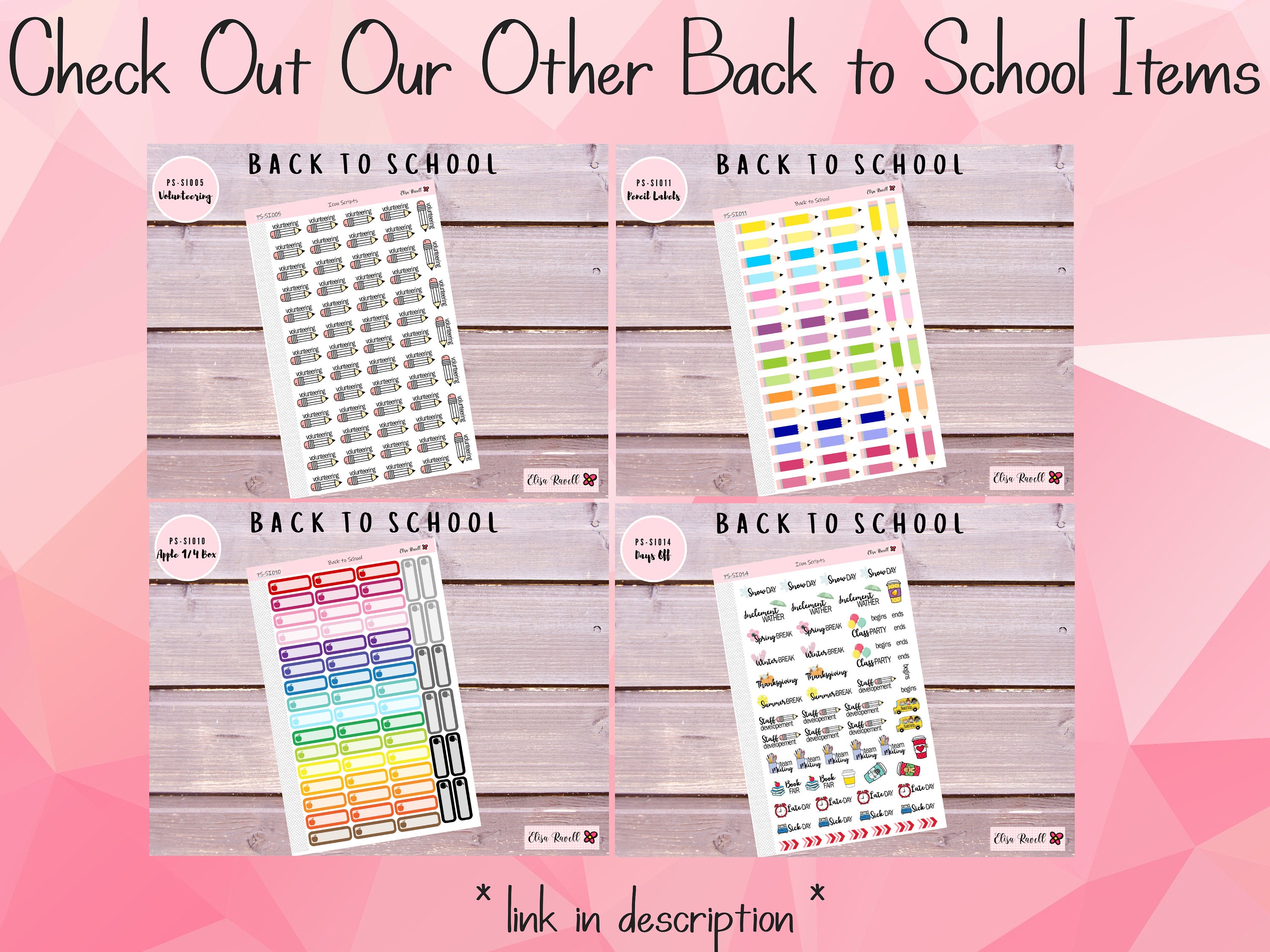 Back to School Planner Stickers School Year Events 72 - Etsy