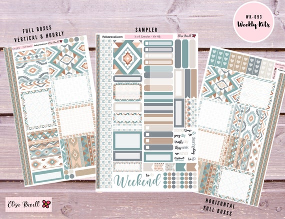 Native American Tribal Sticker Kits Weekly Kits Vertical - Etsy