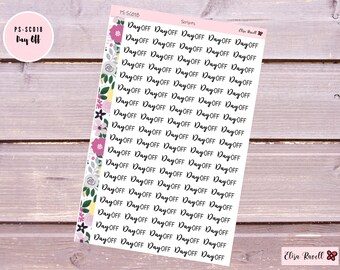 77 Day off Planner Stickers Day off Erin Condren Life Planner - Etsy