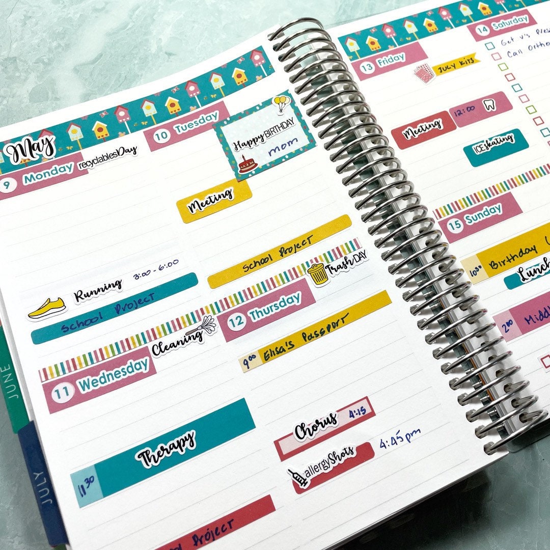 A5 Compact Vertical Stickers Whole Kit Spring Coffee Shop - Etsy