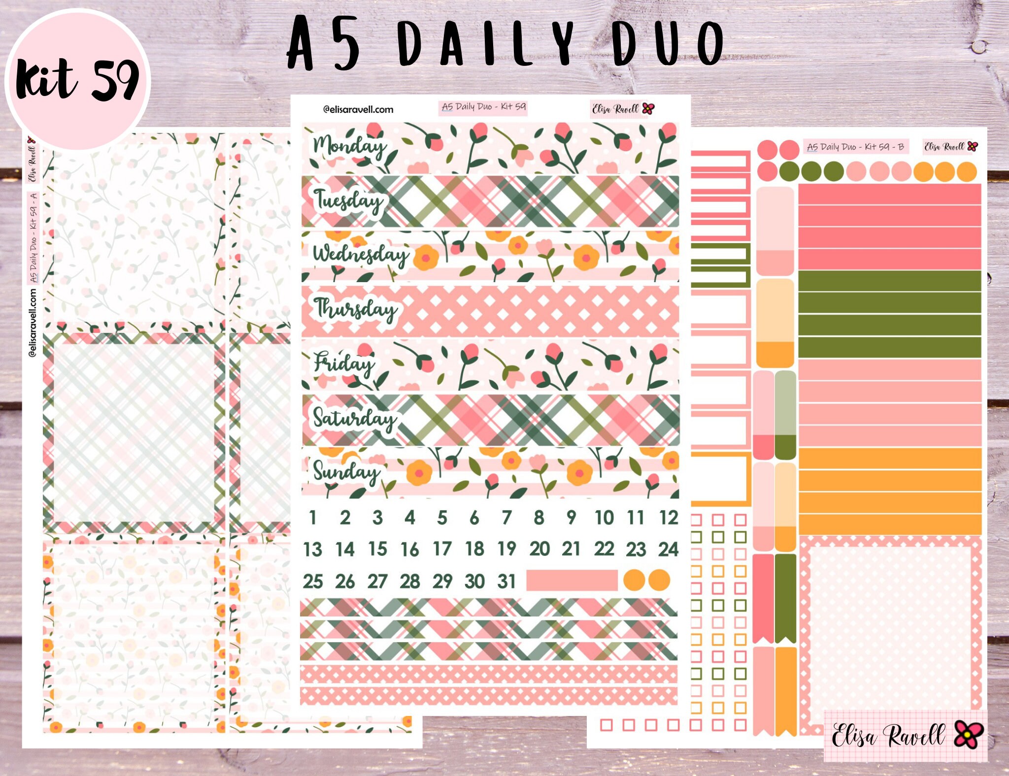 Labels Daily Duo Kit l Planner stickers l ECDD-10 Paper & Party ...
