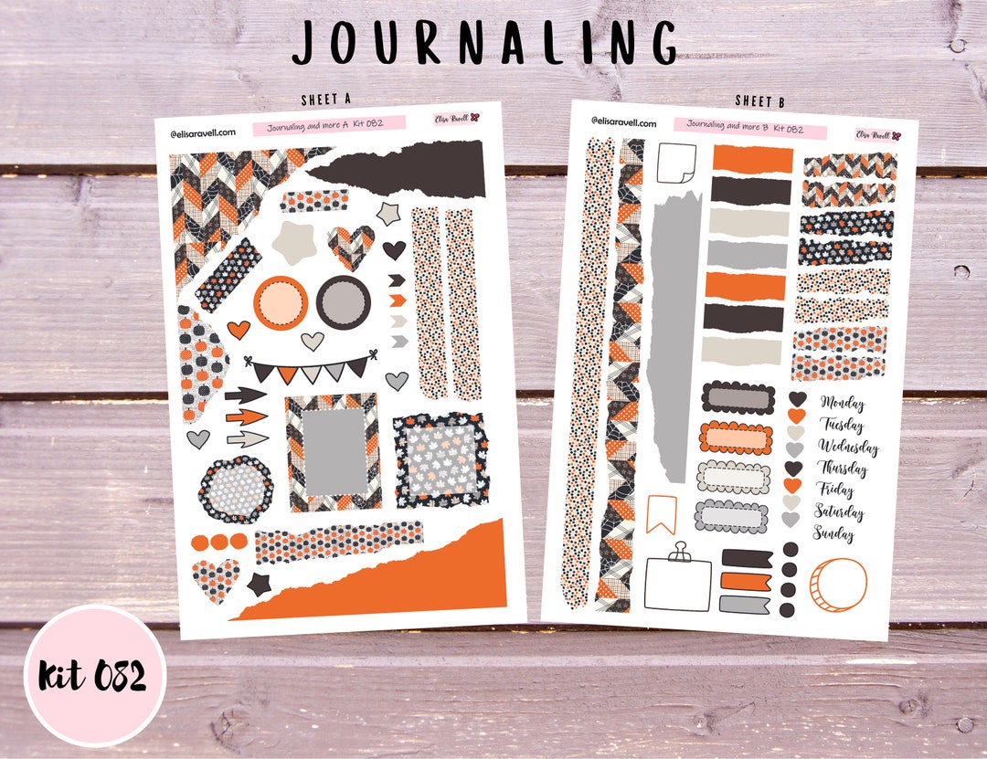 Journaling Sticker Kits Halloween Wicked for A5 and 7x9 Journals and ...