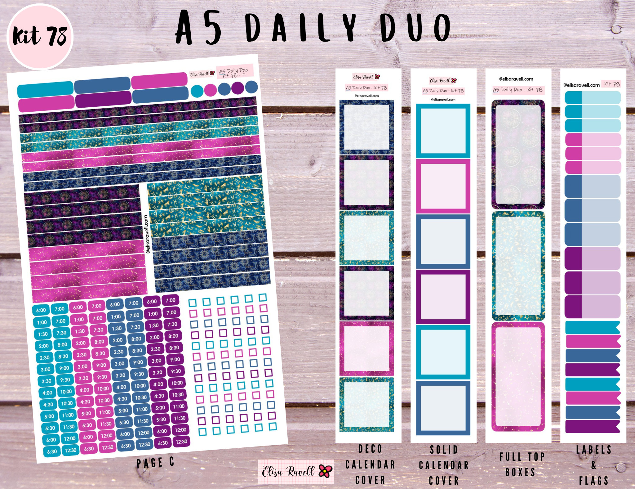 A5 Daily Duo Stickers Astrology Celestial Zodiac DD - Etsy