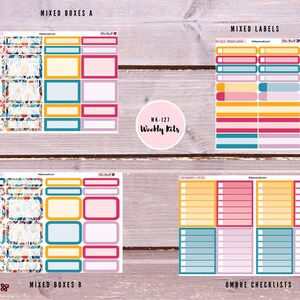 Weekly Planner Stickers Kit for Erin Condren Vertical Horizontal Hourly ...