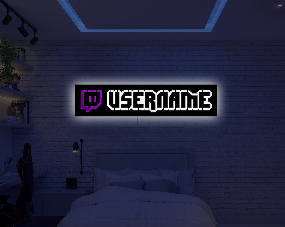 Neon Light With Gamer Tag, Custom Gamer Tag Light, Streamer Backdrop ...