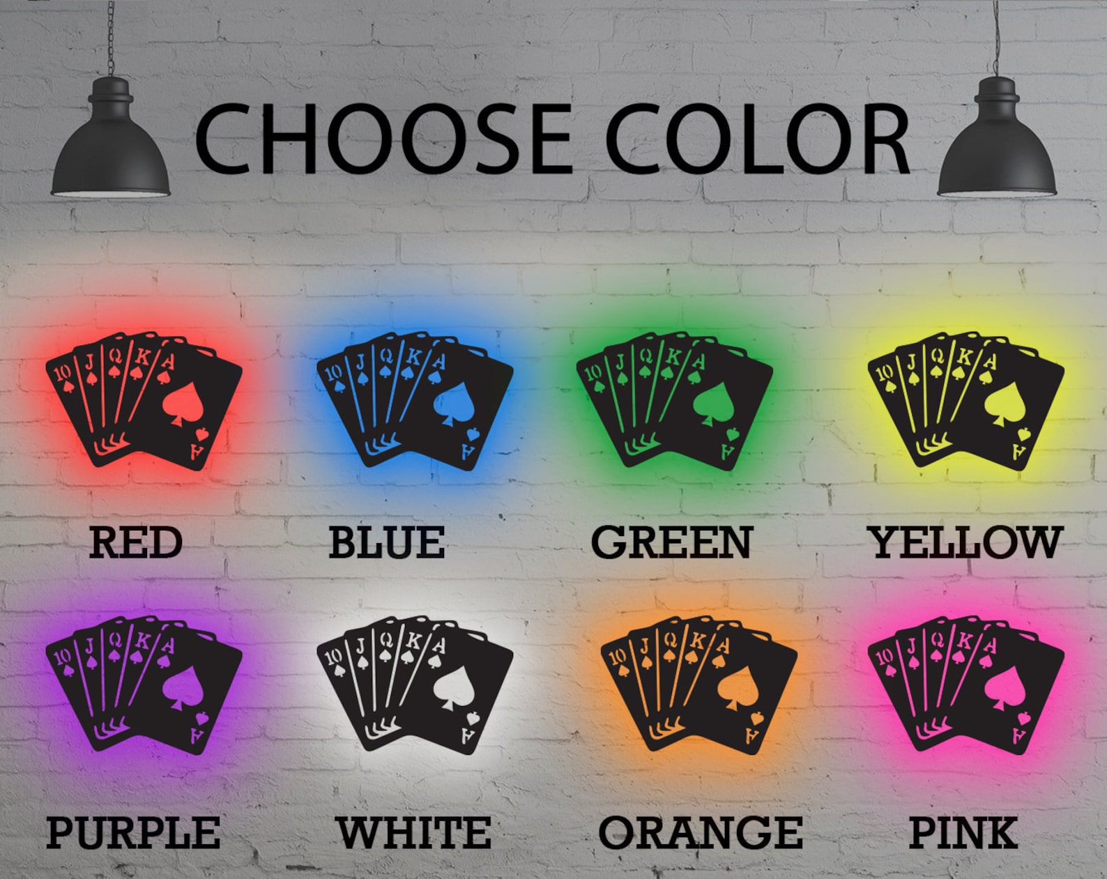 Poker Wall Art, Poker Neon Sign, Poker Room Decor, Casino Sign Led ...