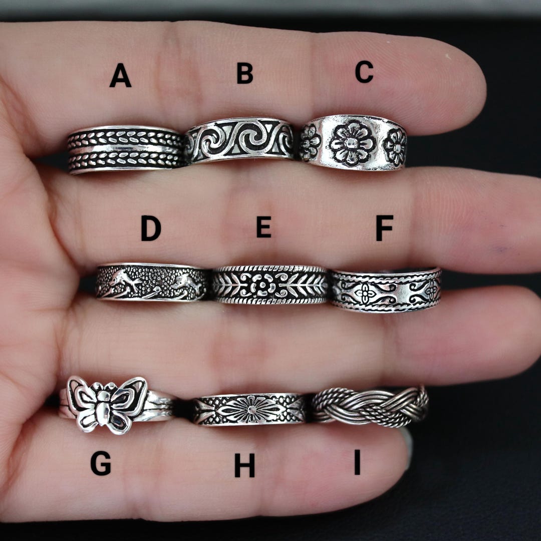 925 Sterling Silver Toe Ring, Adjustable Midi Ring, Knuckle Ring ...