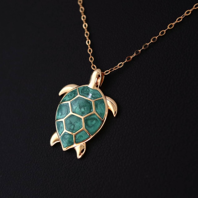 925 Sterling Silver Turtle Pendant, Turtle Necklace, Sea Turtle Charm ...
