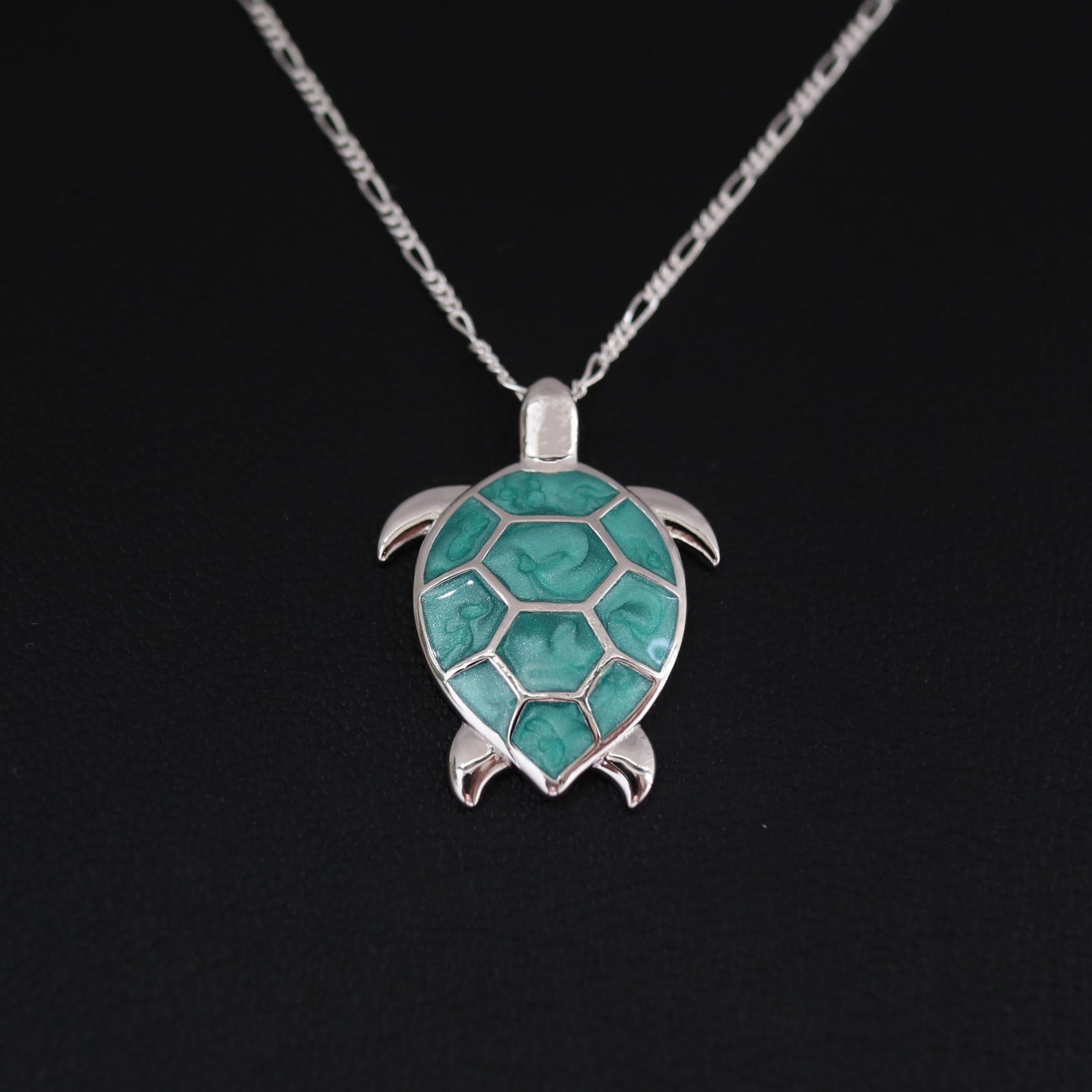 925 Sterling Silver Turtle Pendant, Turtle Necklace, Sea Turtle Charm ...