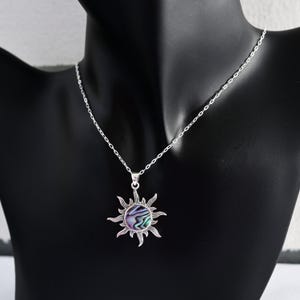 925 Sterling Silver Sun Necklace – Shimmering Sunshine Pendant With ...