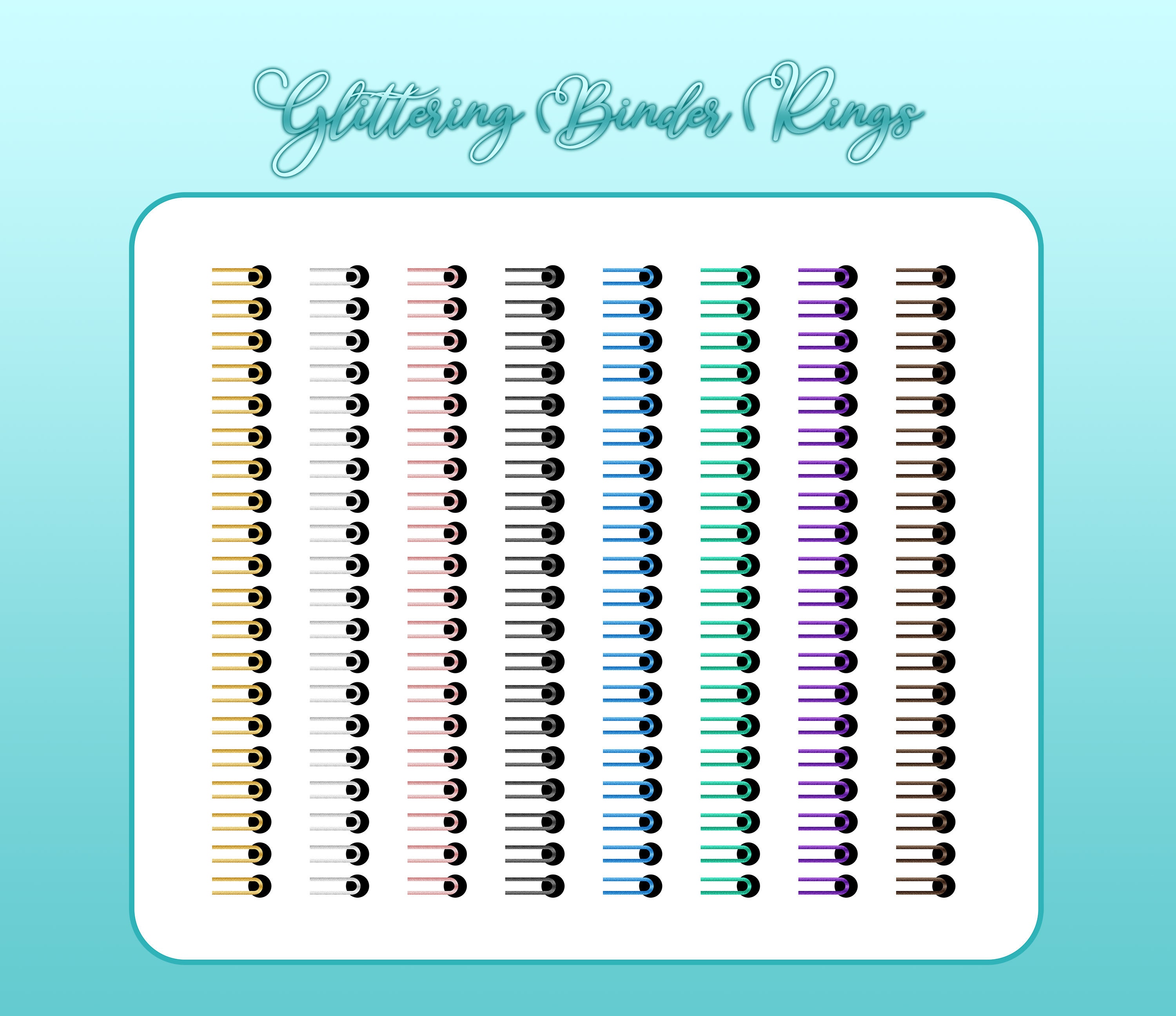 Digital Planner Binder Rings, Goodnote Stickers, Pre-cropped Sticker - Etsy