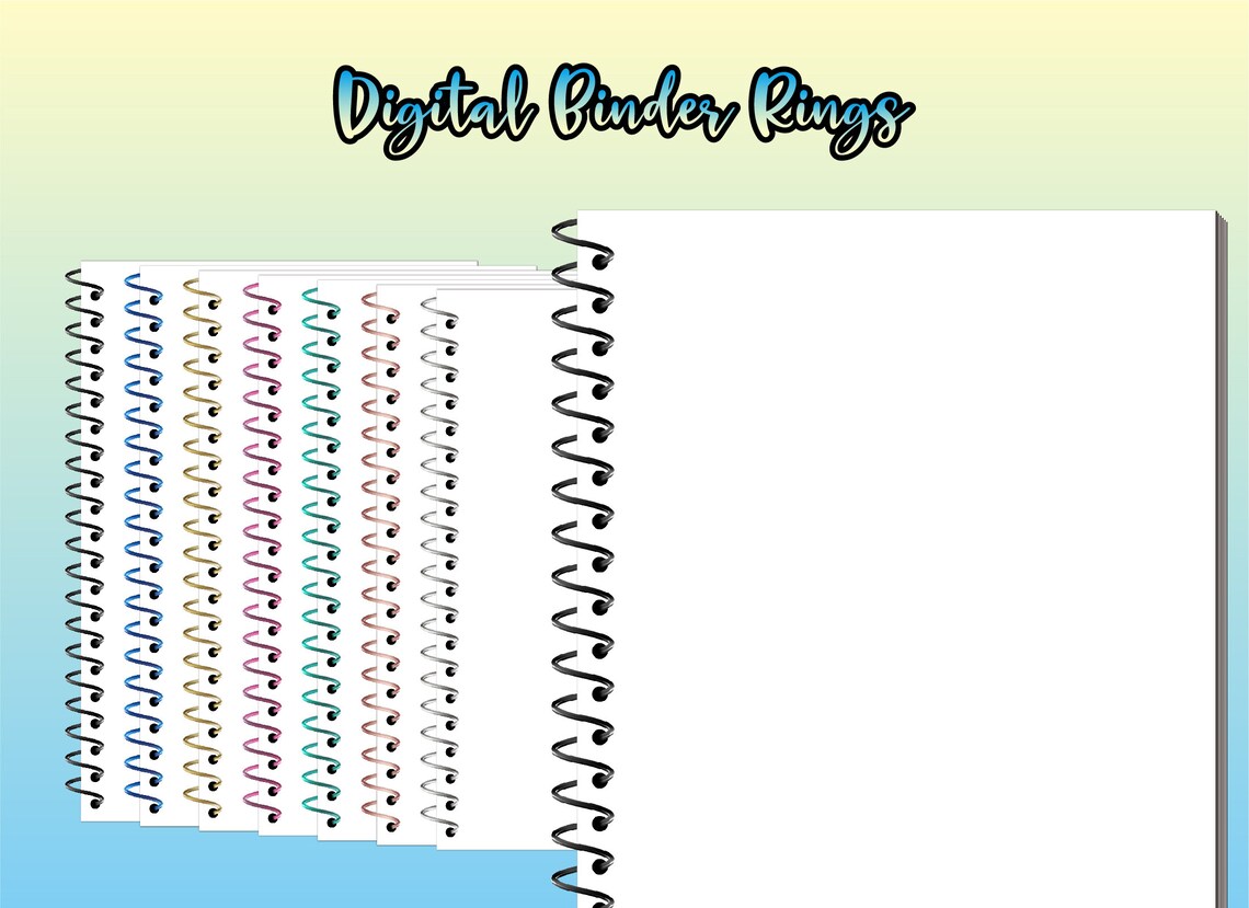 Digital Planner Binder Rings, Goodnote Stickers, Pre-cropped Sticker - Etsy