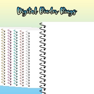Digital Planner Binder Rings, Goodnote Stickers, Pre-cropped Sticker - Etsy