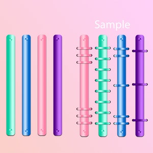 Digital Planner Binder Rings, iPad Planner Ring Stickers, Pre-cropped ...