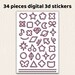 Pink Glitter 3D Digital Sticker, Pre-cut Stickers, Goodnote Planner ...