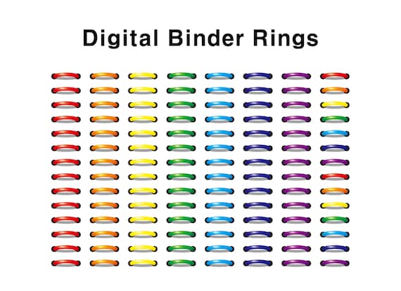 Digital Planner Binder Rings Rainbow Ring Ipad Planner Ring - Etsy