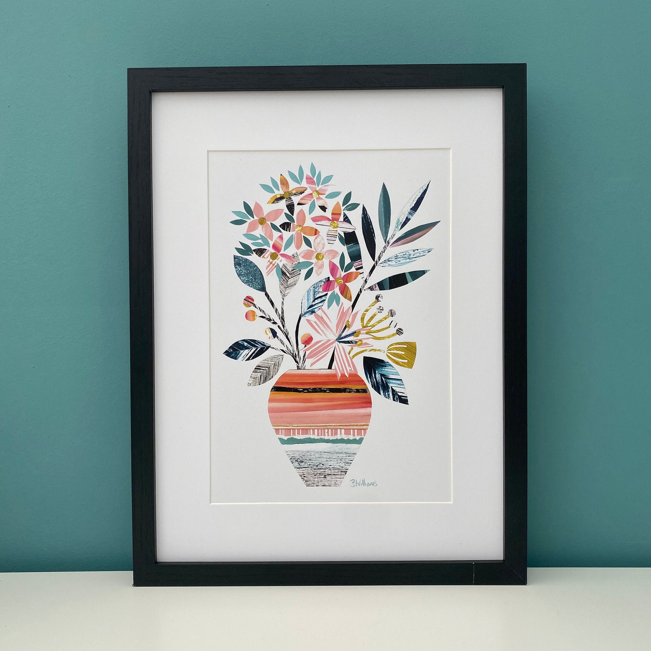 Print / Floral Print / Colourful Floral Vase Print From an - Etsy UK