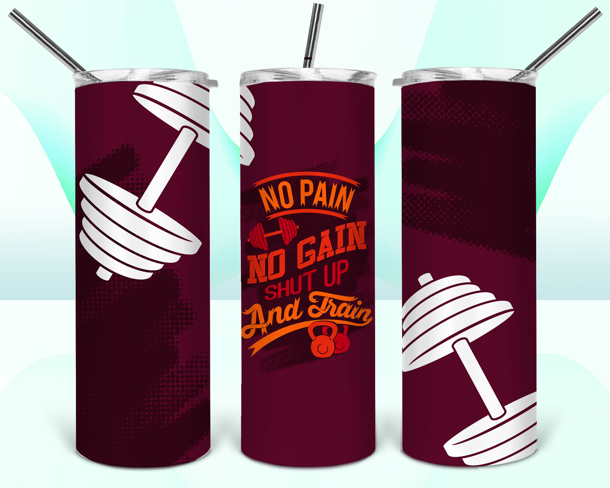 Tumbler Design Gym Motivational Quote Png Sublimatie Tumbler Etsy