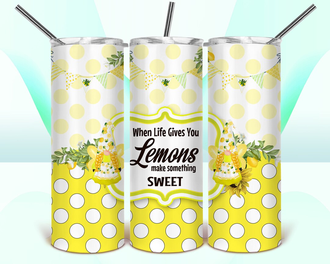 Tumbler Design Lemonade PNG Sublimation Tumbler 20oz Lemonade Tumbler ...