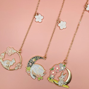 Charm Metal Bookmark With Clip | Cute Style Metal Bookmarks | Chain ...