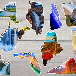 USA State Stickers | 50 States Stickers | 50 USA State Stickers | State ...