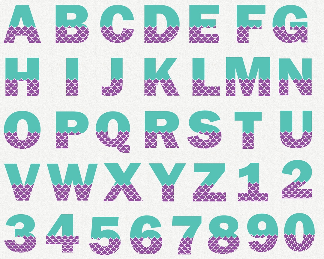 Mermaid SVG | Mermaid Font | Mermaid Letters | Mermaid Numbers ...