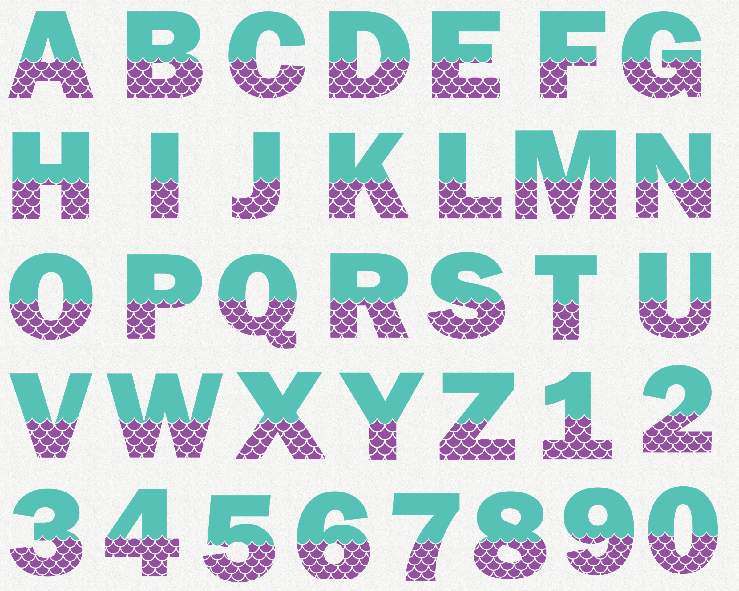 Mermaid SVG Mermaid Font Mermaid Letters Mermaid Numbers Mermaid ...