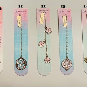 Charm Metal Bookmark With Clip | Cute Style Metal Bookmarks | Chain ...