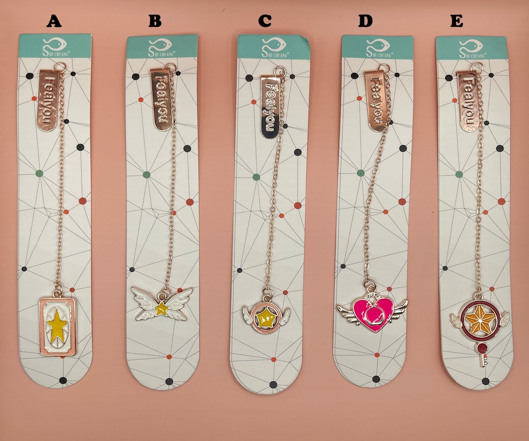Charm Metal Bookmark With Clip | Cute Style Metal Bookmarks | Chain ...