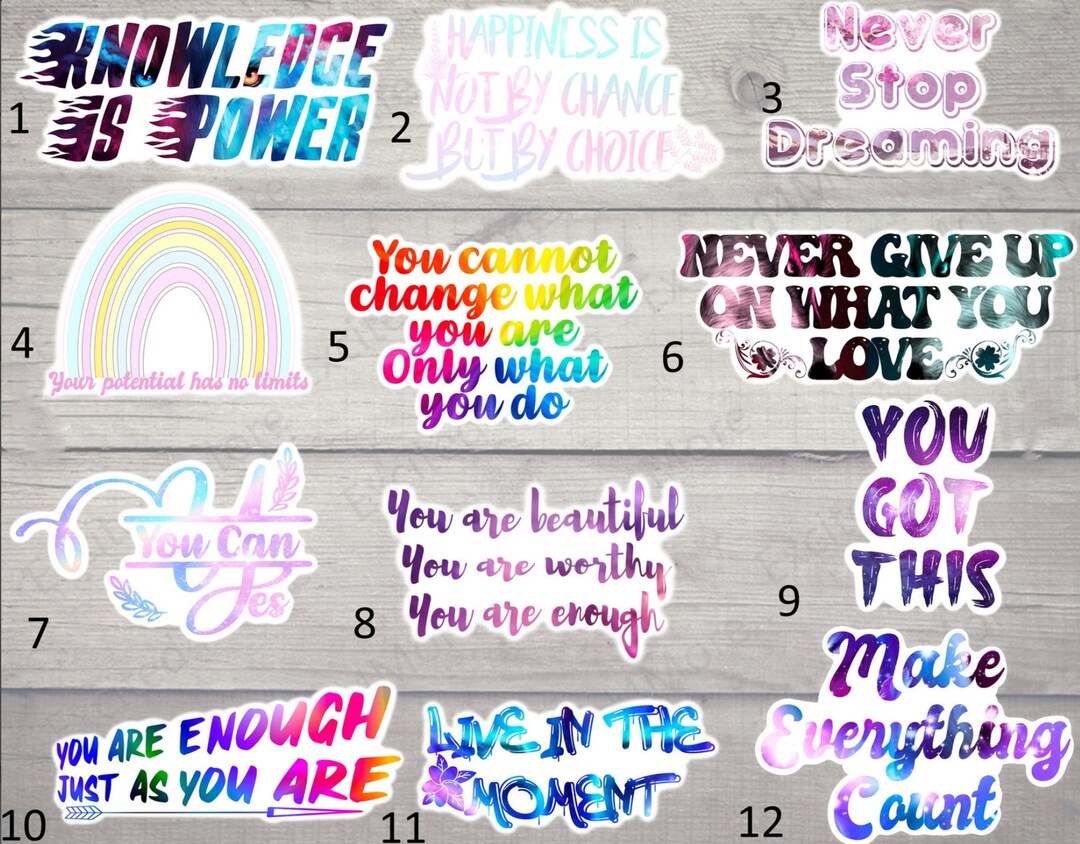 Positive thought stickers | Kindness stickers | Positivity Stickers ...