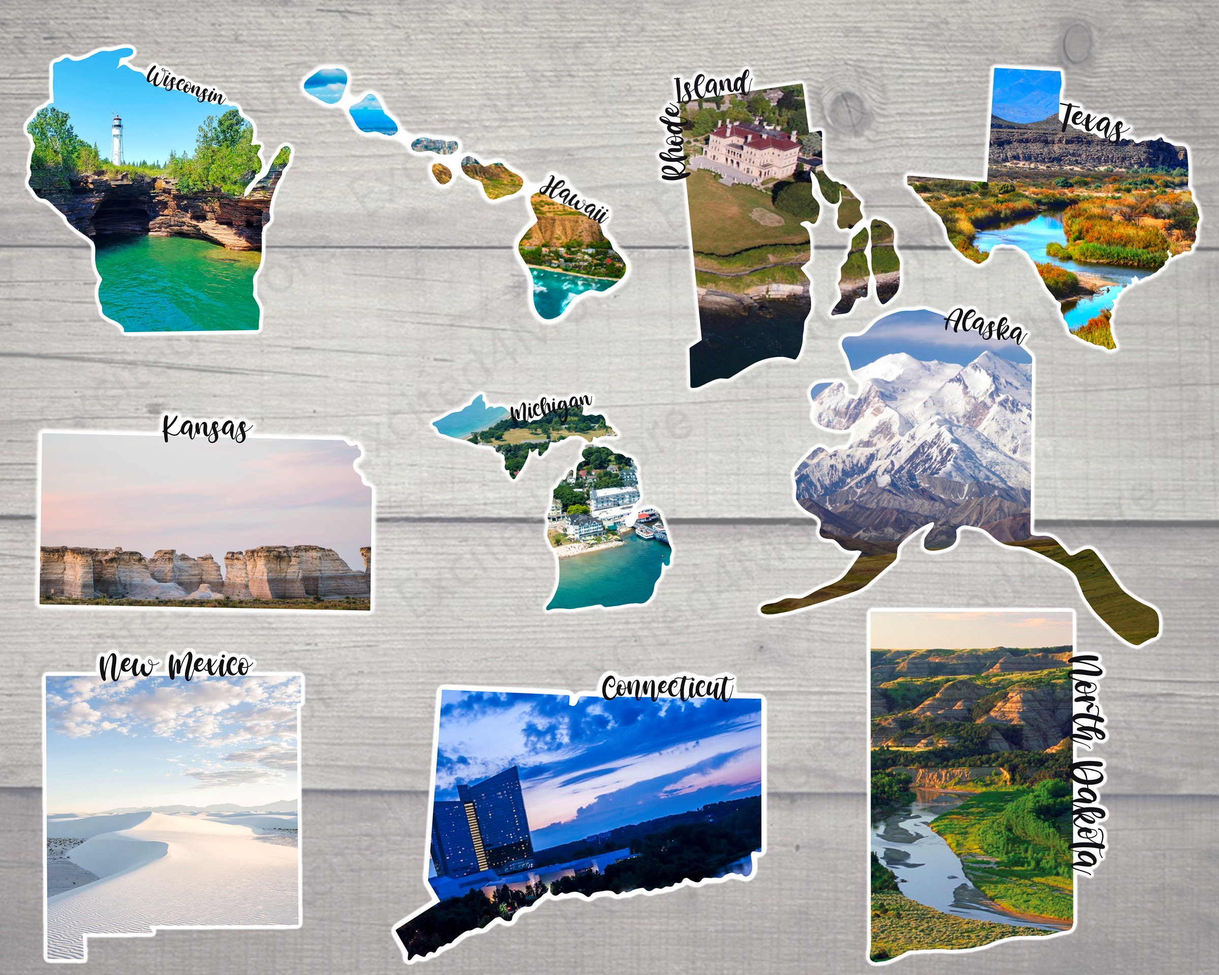 USA State Stickers 50 States Stickers 50 USA State - Etsy