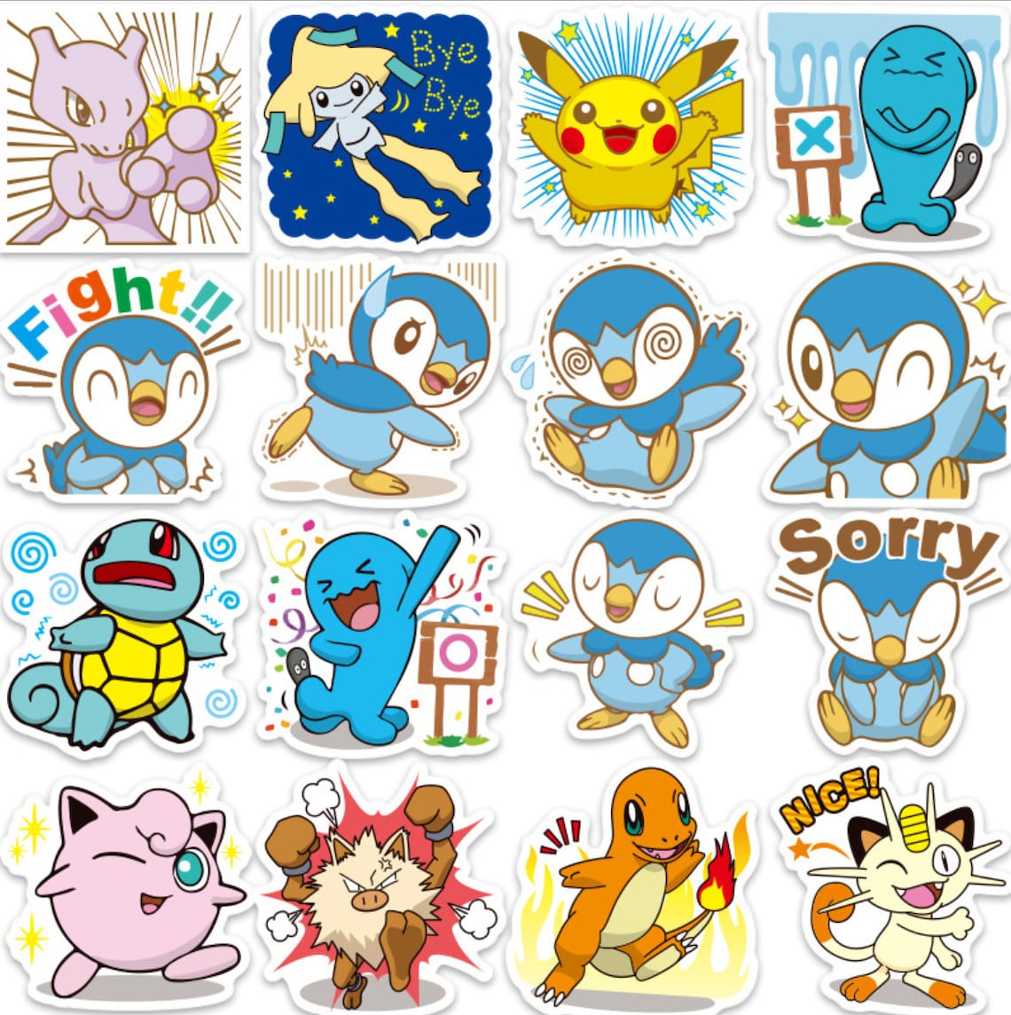 Pokemon Stickers Random Assortment Pokemon Sticker Pack - Etsy