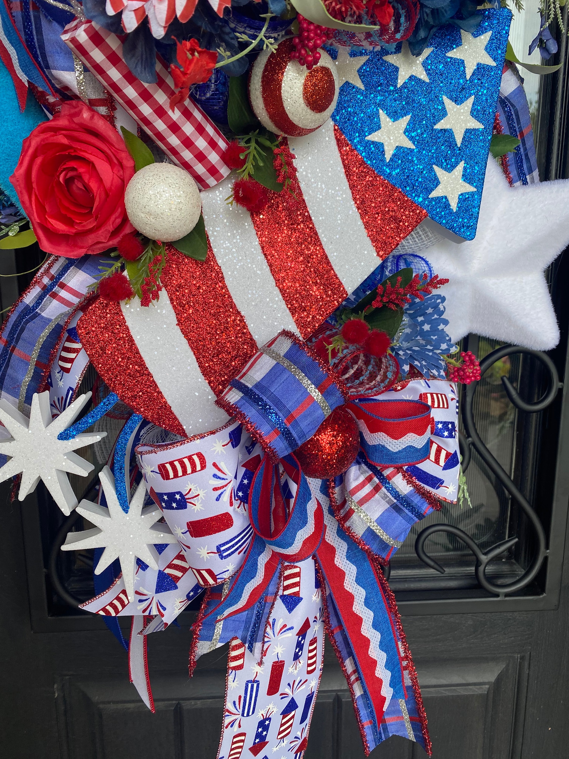 Red White & Blue Sway, Fourth of July Swag, Star Swag, Fireworks Swag ...