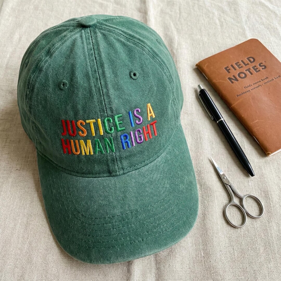 Justice is A Human Right Hat, Embroidered Wash Dad Cap, Civil Rights ...