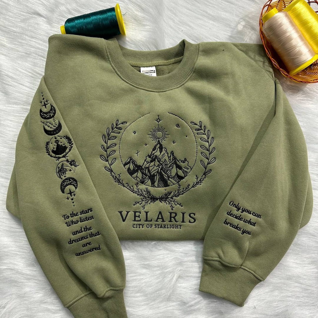 Velaris Embroidered Sweatshirt,velaris City of Starlight Embroidered ...