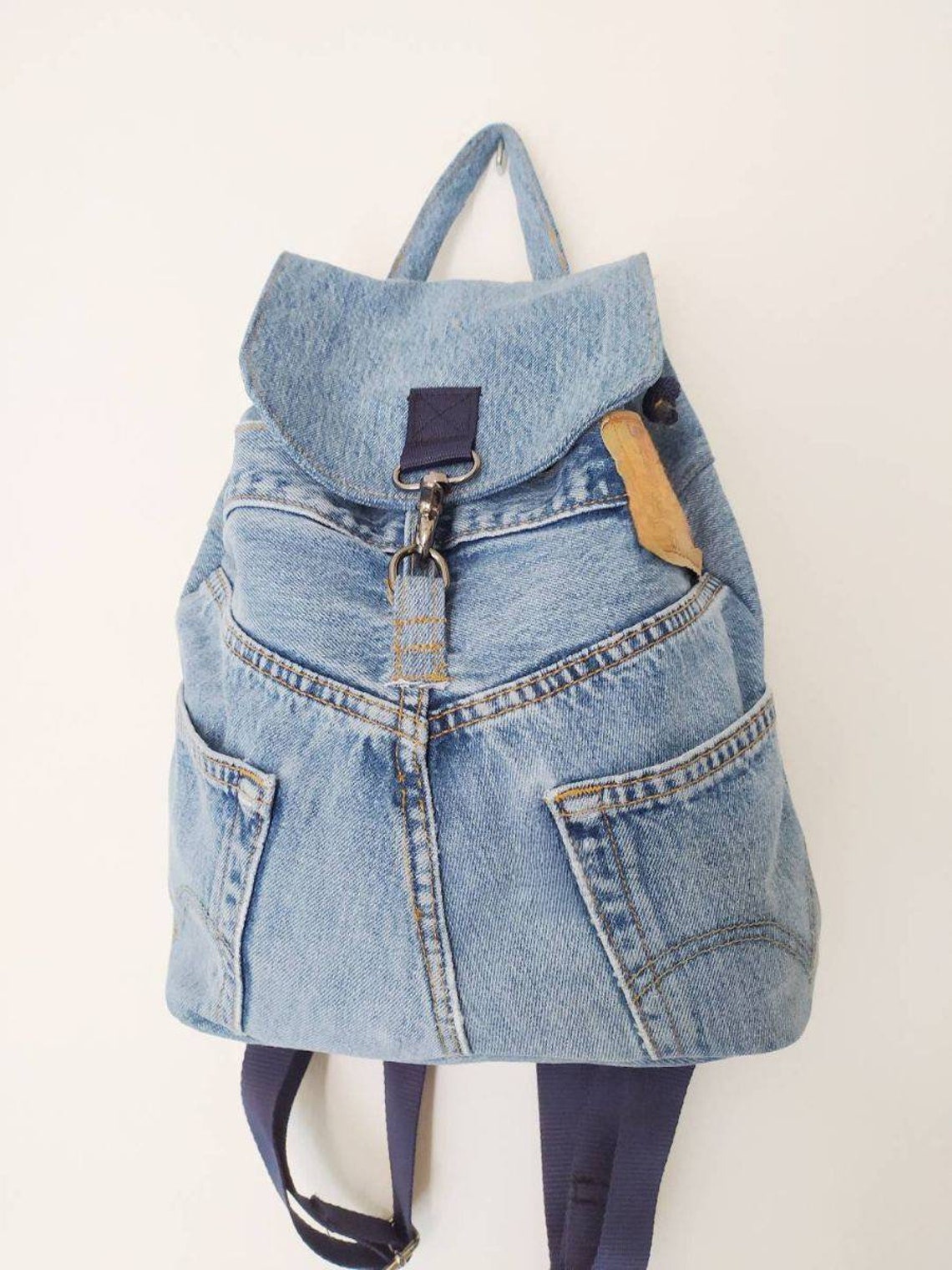 Denim Jeans Backpack - Etsy