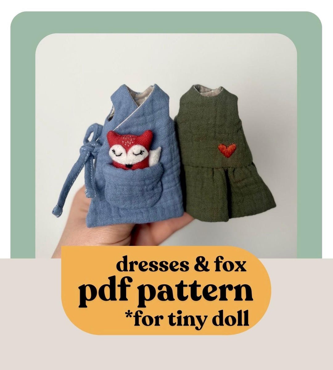 Outfit for Tiny Doll Pdf Pattern - Etsy