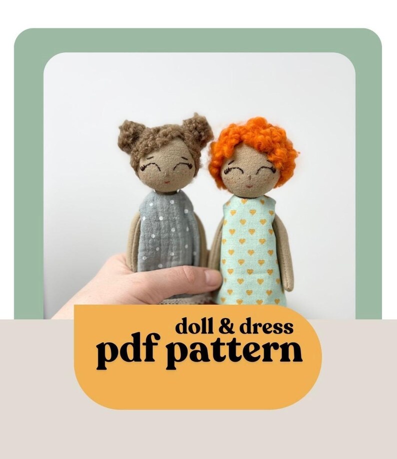 Tiny Soft Doll Pdf Pattern - Etsy
