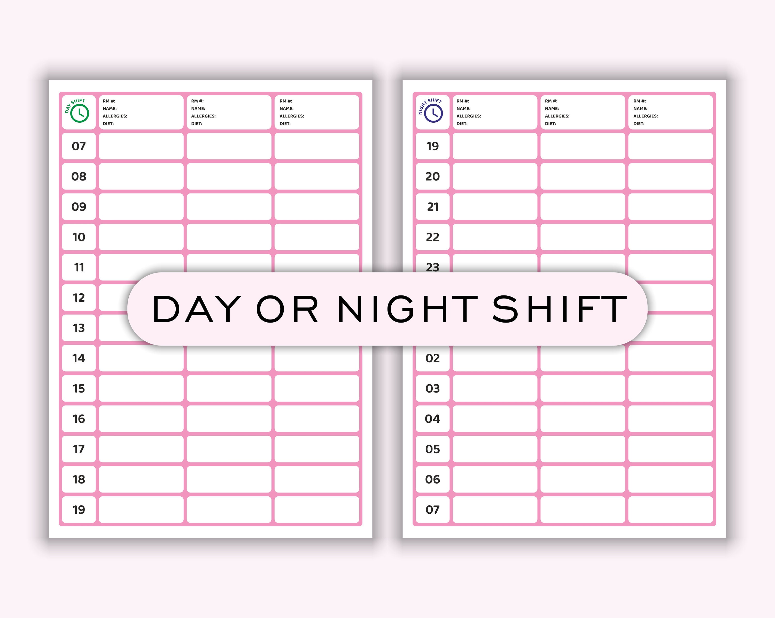 Nurse Hourly To-do Planner, 3 Patient Medication, Nursing Shift Planner ...