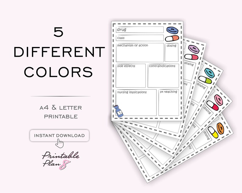 Pharmacology Drug Cards Template, Study Notes, Nursing Student, Nursing ...