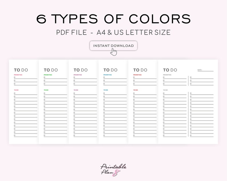 Minimalist to Do List Template, to Do List Printable Modern Minimalism ...