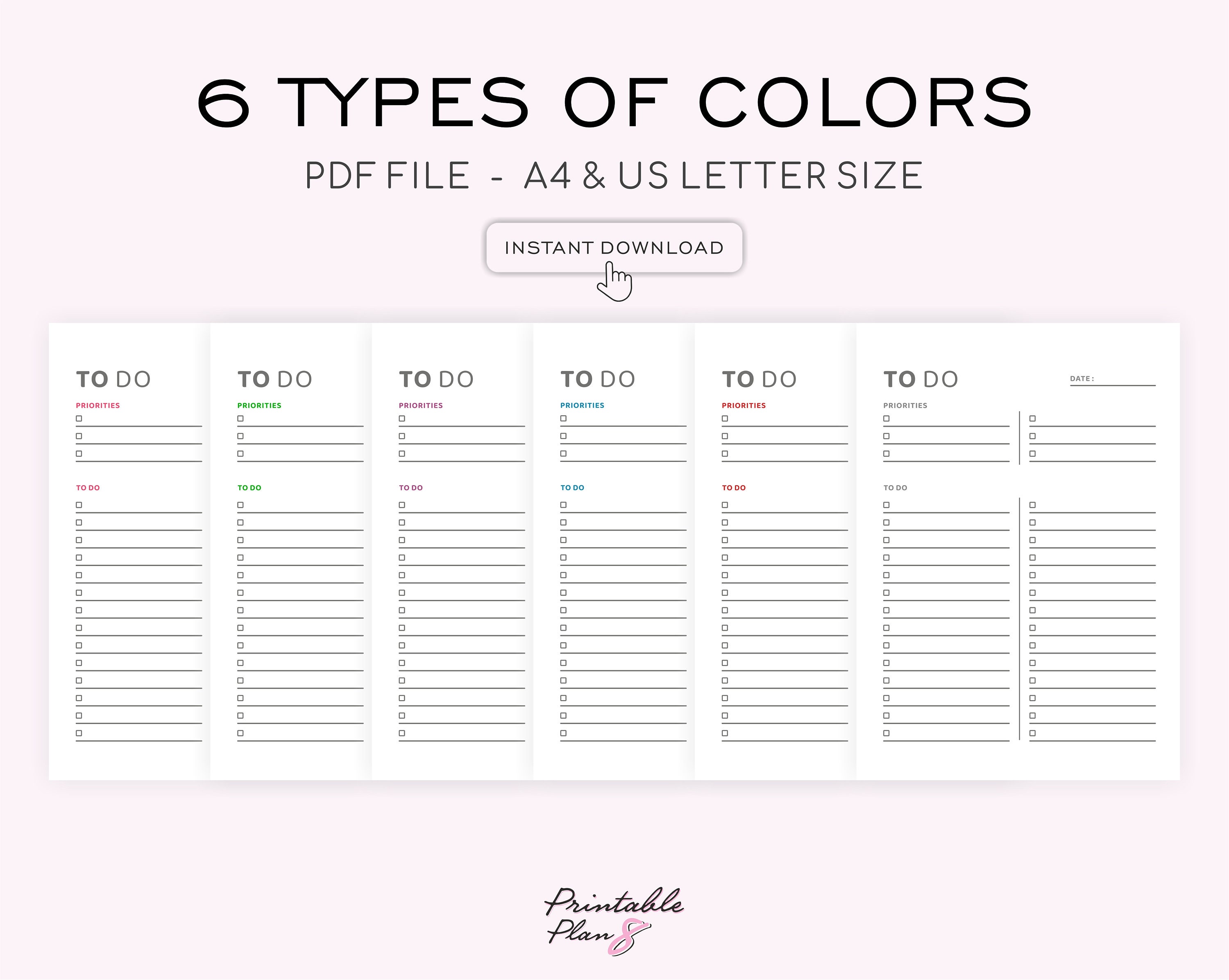 Minimalist to Do List Template, to Do List Printable Modern Minimalism ...