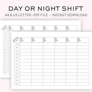 Nurse Shift Planner: 6 Patient Medication Schedule (printable Template ...
