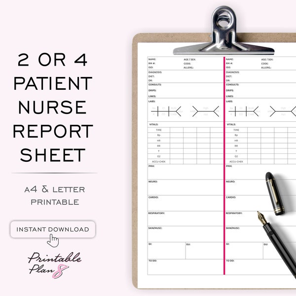 Sbar Nurse Report Sheet - Etsy