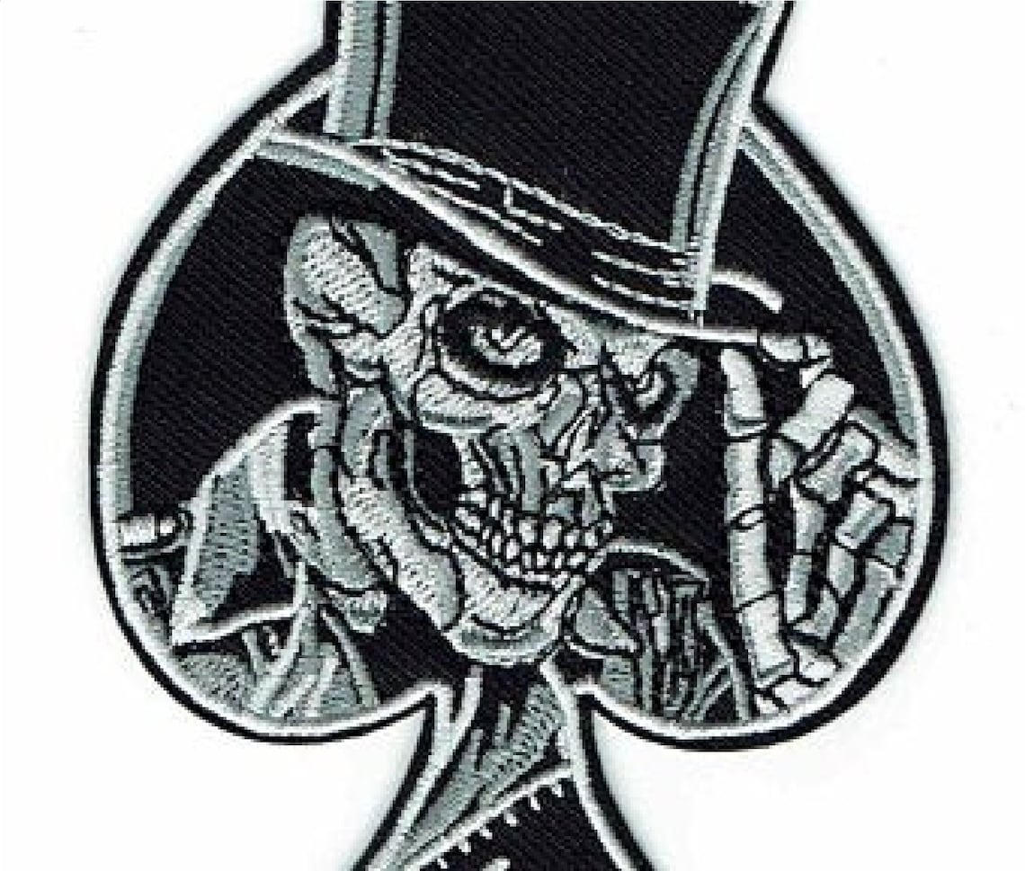 Skull Top Hat Ace of Spades Decorative Accessory Patch | Etsy