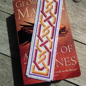Handmade Celtic Cross Stitch Bookmark, Finished Cross Stitch Bookmark ...