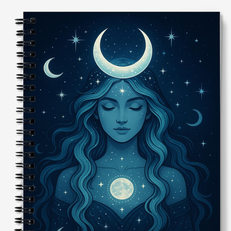 Lined Notebook Moon - Etsy UK
