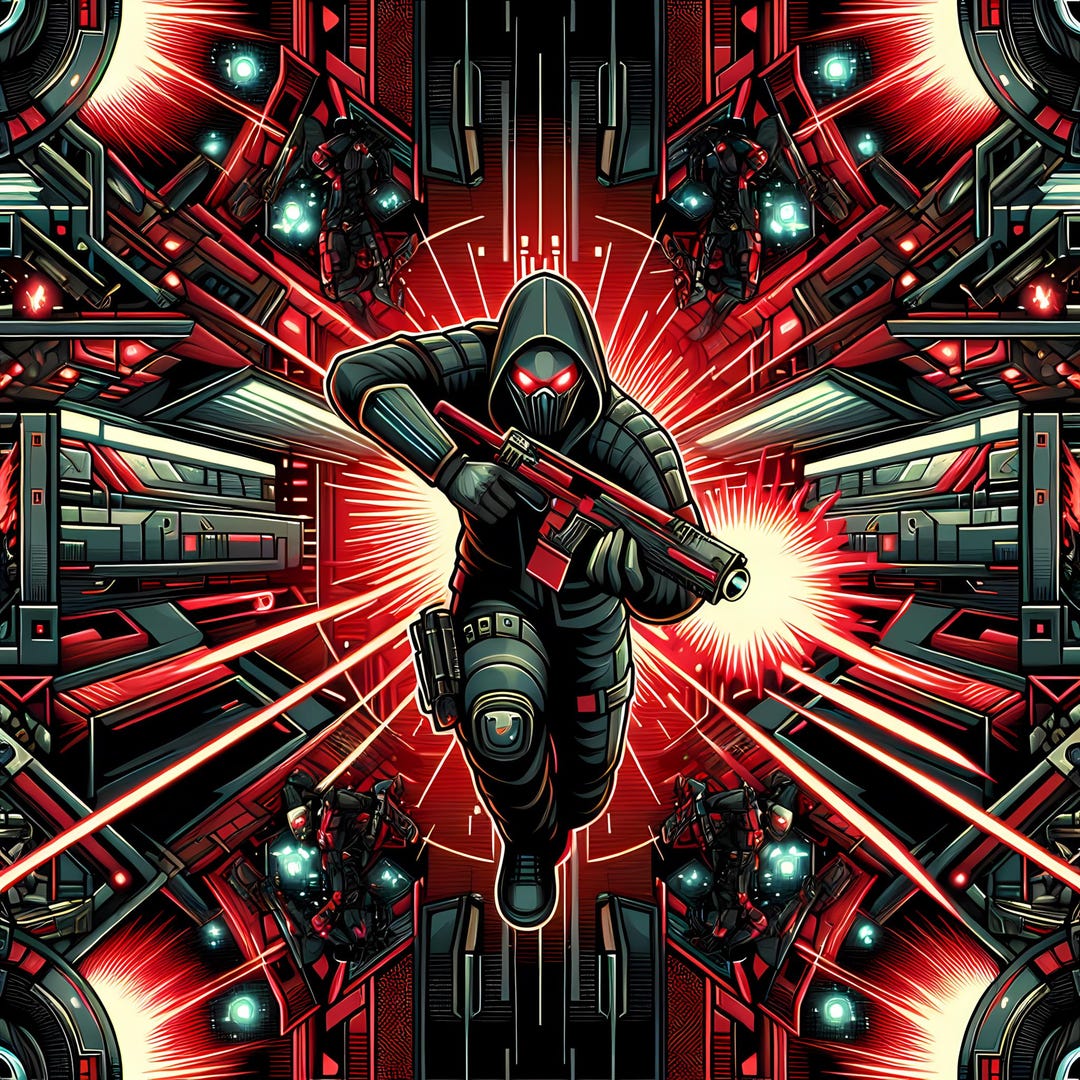 Blast Into the Future: A High-tech Hero Digital Print | Printable ...