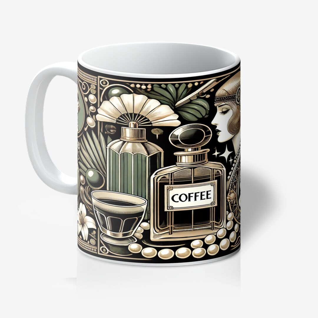 Art Deco Coffee Mug: Glamorous 1920s Boudoir Design, 11oz Ceramic - Etsy UK